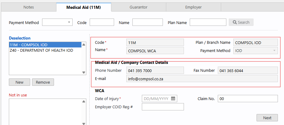Capture a patient with WCA (IOD) as payment method – Zendesk