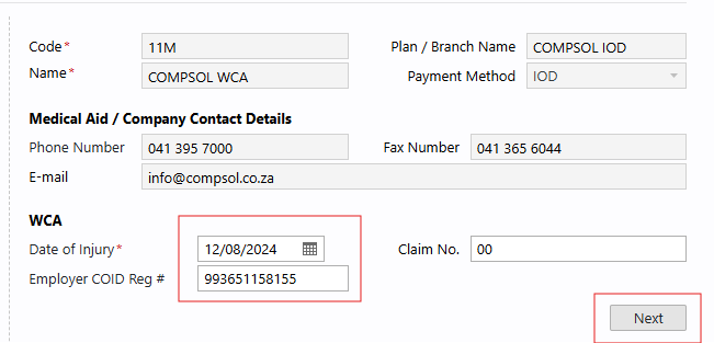 Capture a patient with WCA (IOD) as payment method – Zendesk