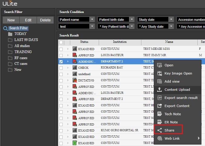 Sharing of images using ULite - Desktop (Universal Viewer) – Zendesk